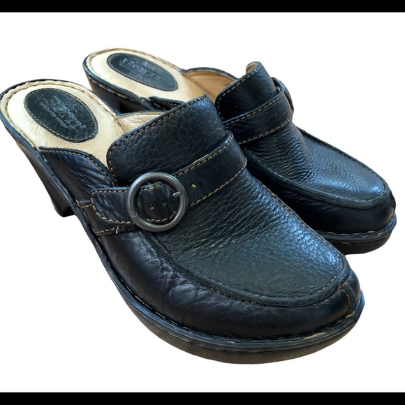 Born | Shoes | Born Wedge Heel Leather Clogs | Poshmark